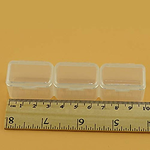 EXCEART 21 Compartments Clear Plastic Organizer Box Container Craft Storage for Beads Organizer 2pcs