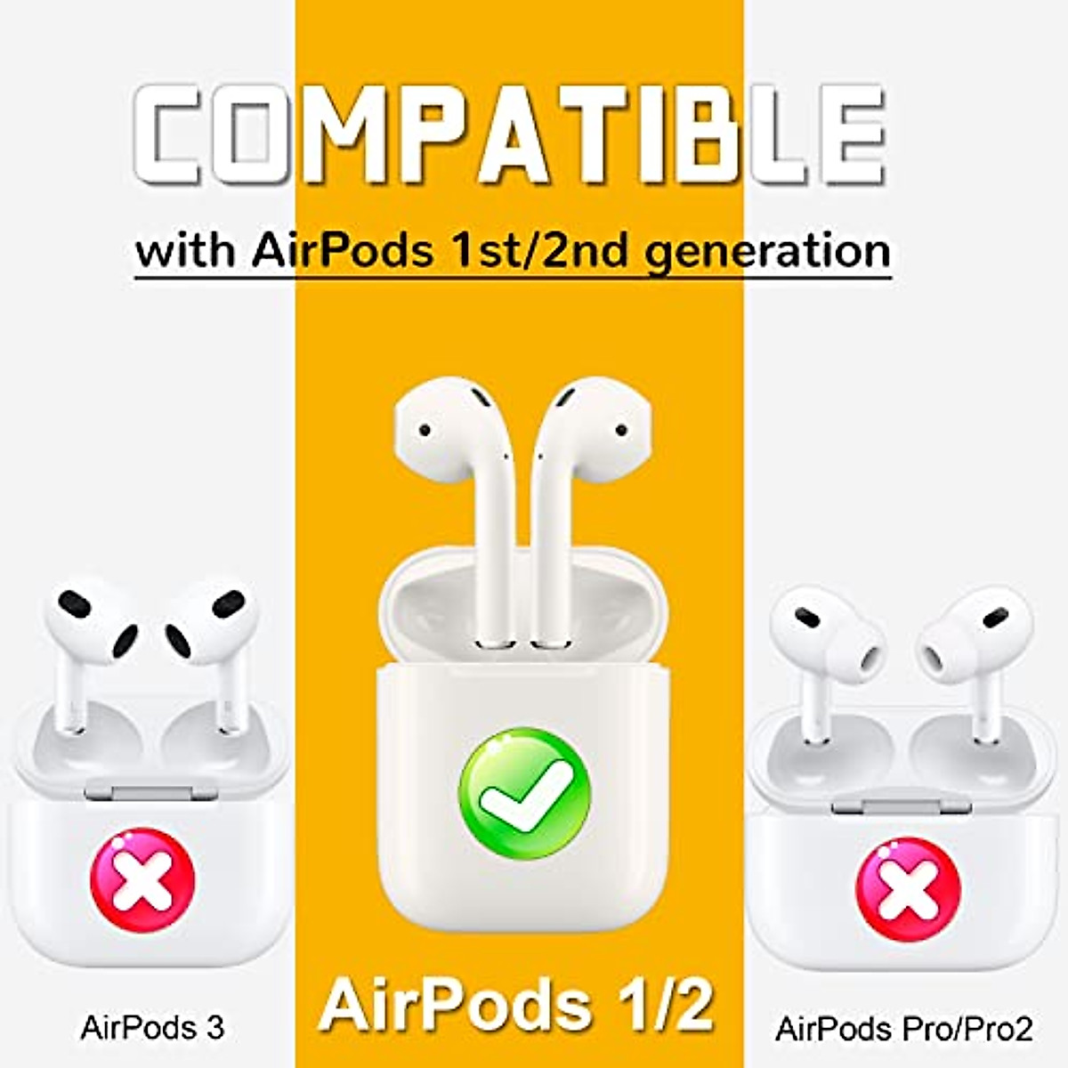 [7in1] Bad& Bunny Airpods 1/2 Case, Un Verano Sin Ti 3D Airpod Case Gifts for Teens Women Men with Keychain