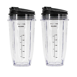 10cm Diameter 6 Fins Extractor Blades Replacement Part with 24OZ Cups for Ninja Blender Only fit for Nutri Ninja Auto iQ BL450-70 BL451-70 BL454-70 BL455-70 BL482-70