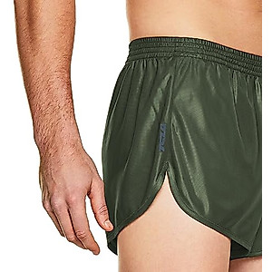 TSLA Men's Active Running Shorts, 3 Inch Quick Dry Mesh Jogging Workout Shorts, Gym Athletic Marathon Shorts, 2.5 Inch Marathon Short Olive, Medium