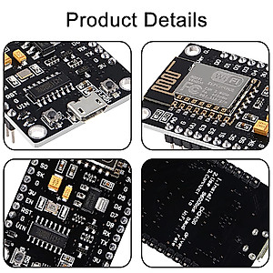 D-FLIFE 5pcs ESP8266 Serial Wireless Module CH340 NodeMcu V3 Lua WiFi Internet of Things New Version Development Board Compatible with Arduino IDE/MicroPython