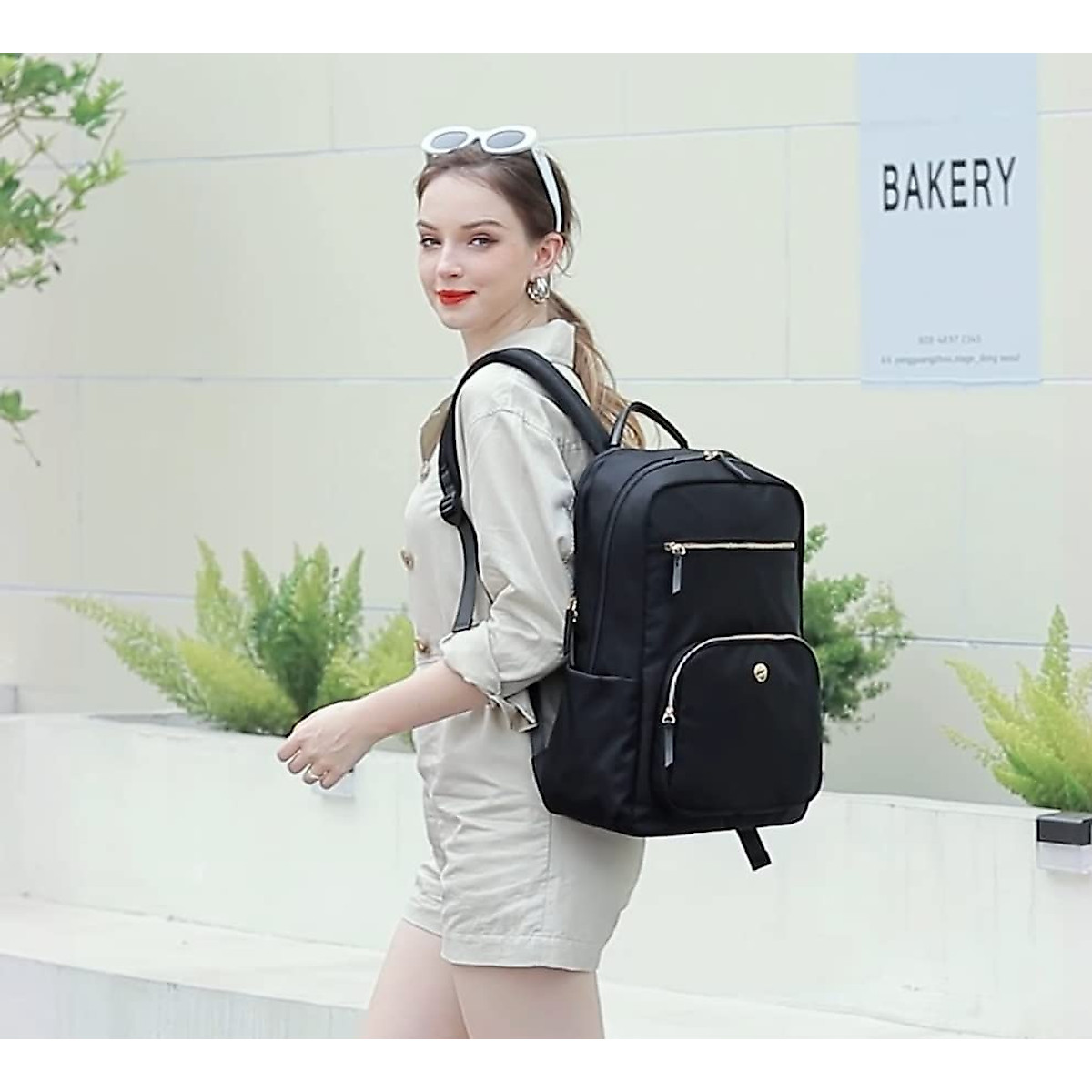 QHRIDS Travel Laptop Backpack 15.6 Inch Anti Theft Work Laptop Bag Large College Water Resistant Casual Daypacks Business Hiking Computer Backpacks for Women