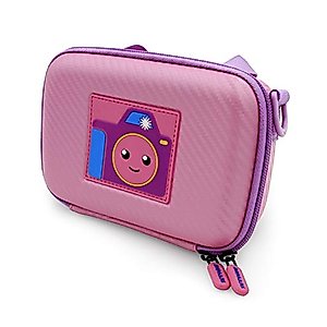 CASEMATIX Pink Camera Case Compatible with VTech KidiZoom Camera - Protective Travel Case with Shoulder Strap Compatible with VTech KidiZoom Duo Selfie Cam, Pix, Twist Connect and More!