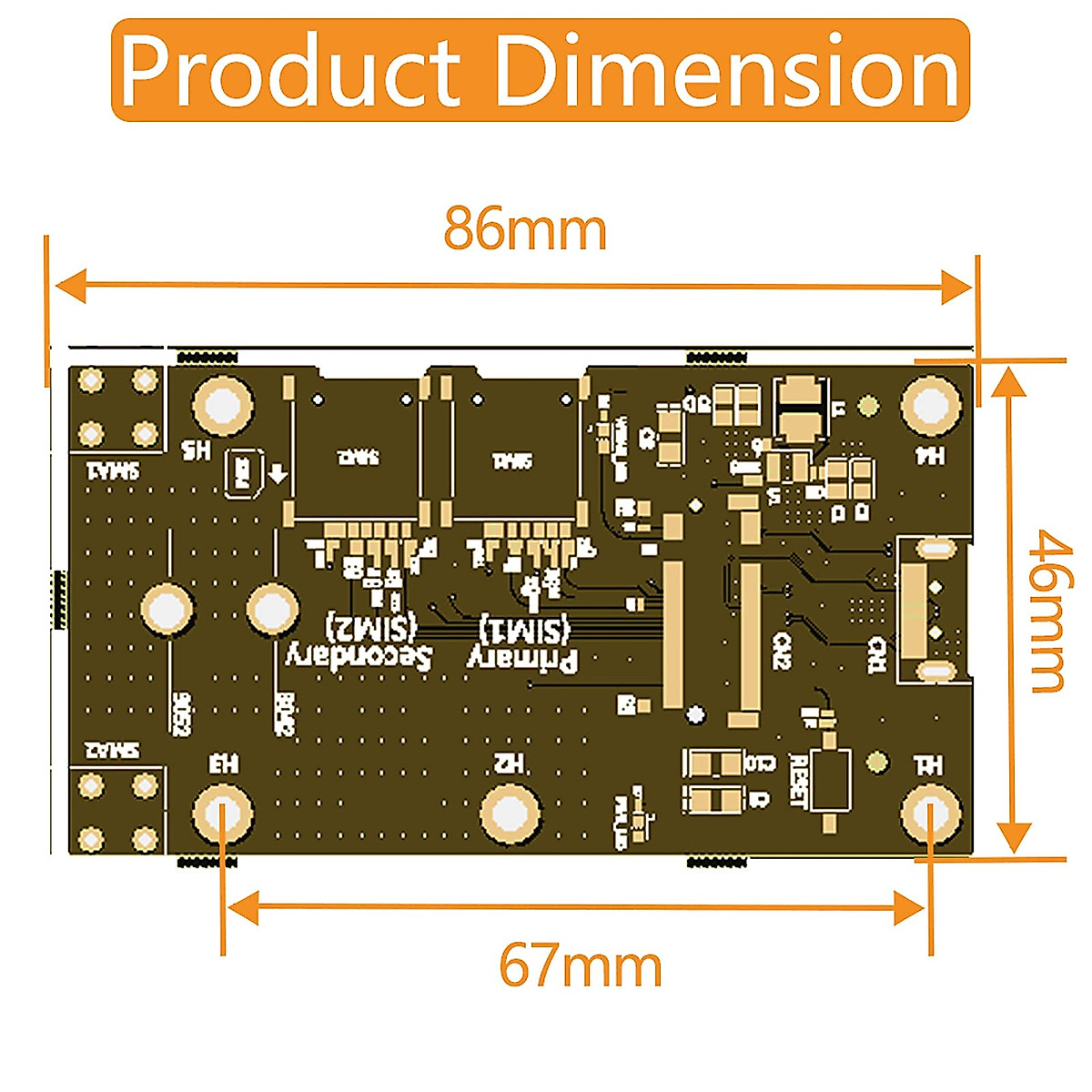 M.2 NGFF to USB 3.0 Adapter Card, 3042/3052 NGFF (M.2) to USB 3.0 A Adapter with Nano SIM Card Slot for 3G/4G/5G Module