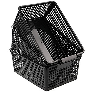 EudokkyNA Large Storage Bins, Plastic Organizer Basket Bins Set of 3