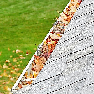 DOITOOL 6 Pack Gutter Downsport Guards 3 Inch Expandable Aluminium Filter Strainer, Leaf Filter Gutter Strainer Gutter Downspout Protectors, Stops Blockage from Leaves and Debris