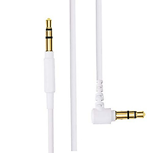 Sqrmekoko Audio Cord Compatible with Sony WH-1000XM5 WH-1000XM4 WH-1000XM3 WH-1000XM2 MDR-1000X MDR-100AAP WH-XB910N WH-XB700 WH-H910N WH-H900N WH-H810 Noise Cancelling Wireless Headsets (White)