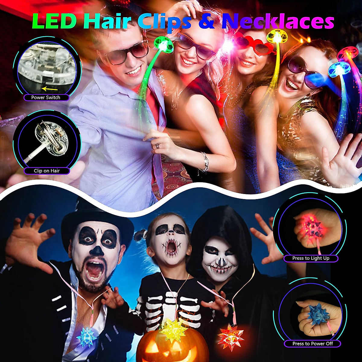 Tudona 292 PCS Glow in the Dark Party Supplies for Kids Adults,Neon Party Favors Glow Sticks Rings Glasses Headband Birthday Graduation Glow Party