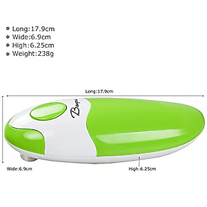 Kitchen Automatic Safety Cordless One Tin Touch Electric Can Opener& Bangrui Professional Electric Can Opener.One-touch switch .Smooth can edge.Being friendly to left-hander and arthritics!(Green)