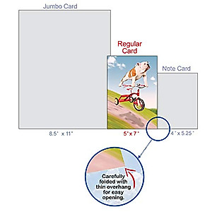 NobleWorks - 1 Adorable Birthday Card Funny - Pet Dog Animal Humor, Bday Notecard with Envelope - Dog on Trike C3204BDG