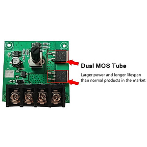 XIXIAN 12-24V 30A LED Light Dimmer Stepless Dimming PWM Dimmer Switch Knob Manual Brightness Adjuster Controller Memory Function for Single-Color LED Lights Strips 5050 3528