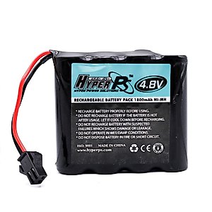 HYPERPS 4.8V 1800mAh Ni-MH 4 Cell Rechargeable AA Battery Pack SM-2P Plug