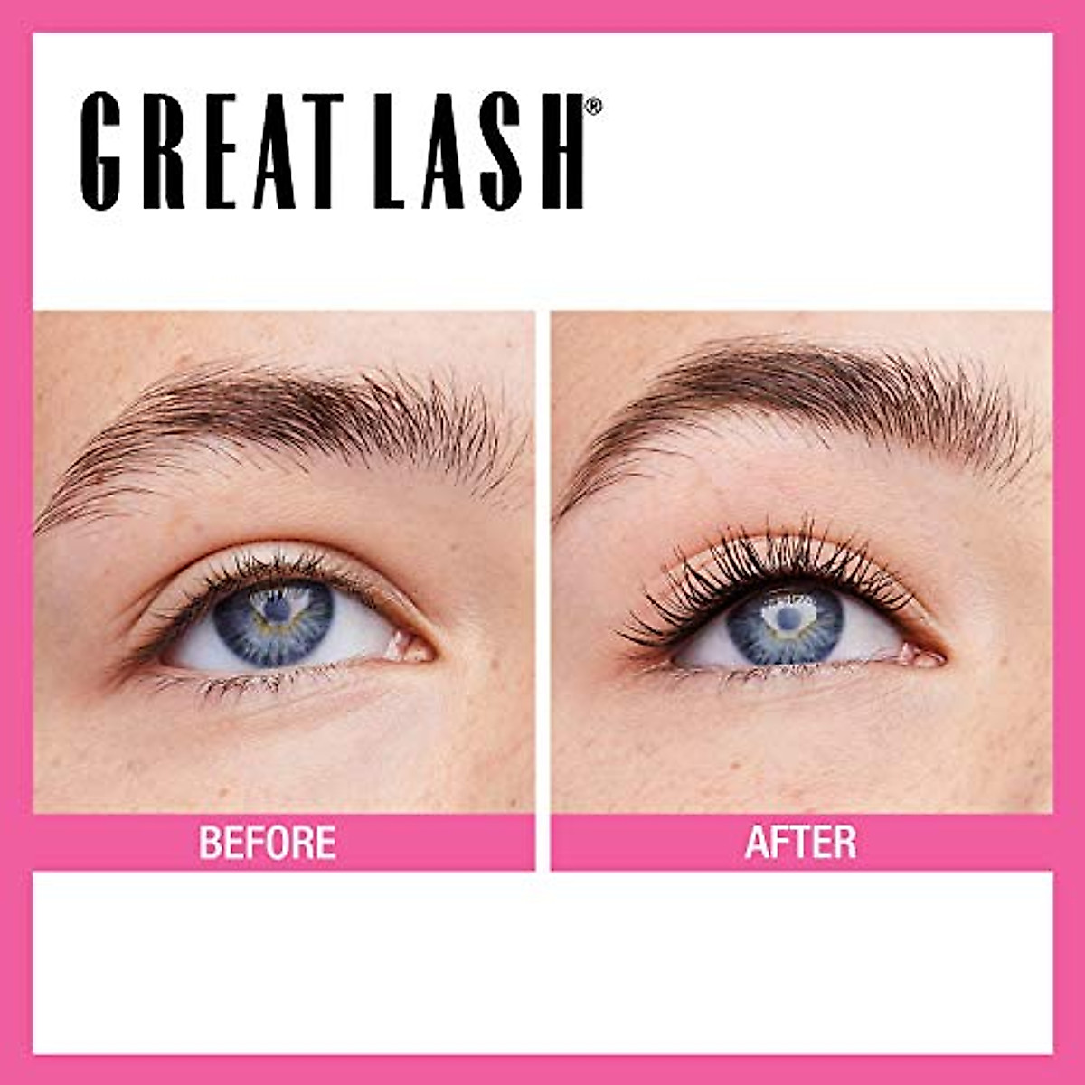 Maybelline Great Lash Washable Mascara, Volumizing Lash-Doubling Formula That Conditions As It Thickens, Blackest Black, 1 Count