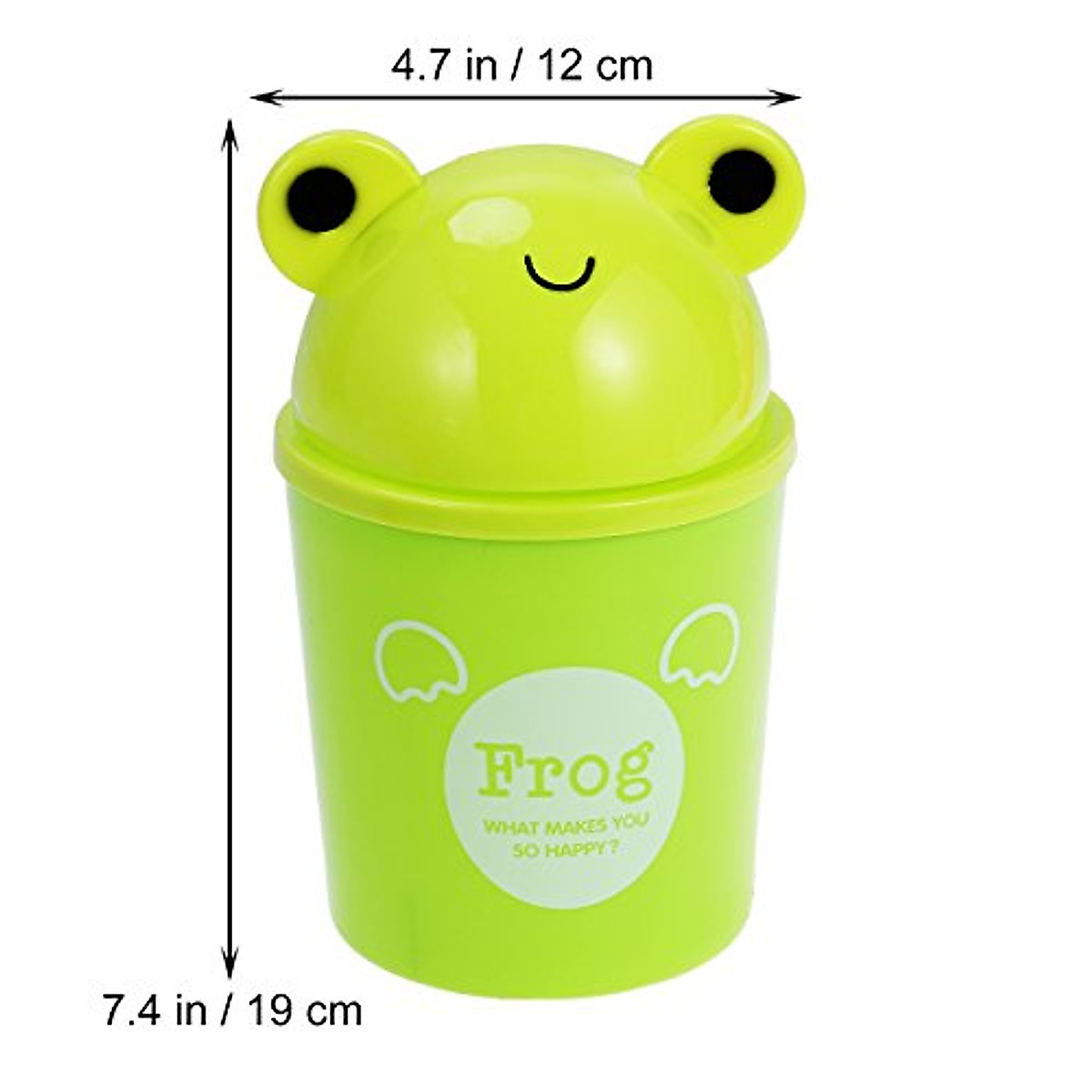 TOYMYTOY Desktop Trash Can Mini Waste Bin Garbage Organizer Cute Table Trash Can (Green C065H)