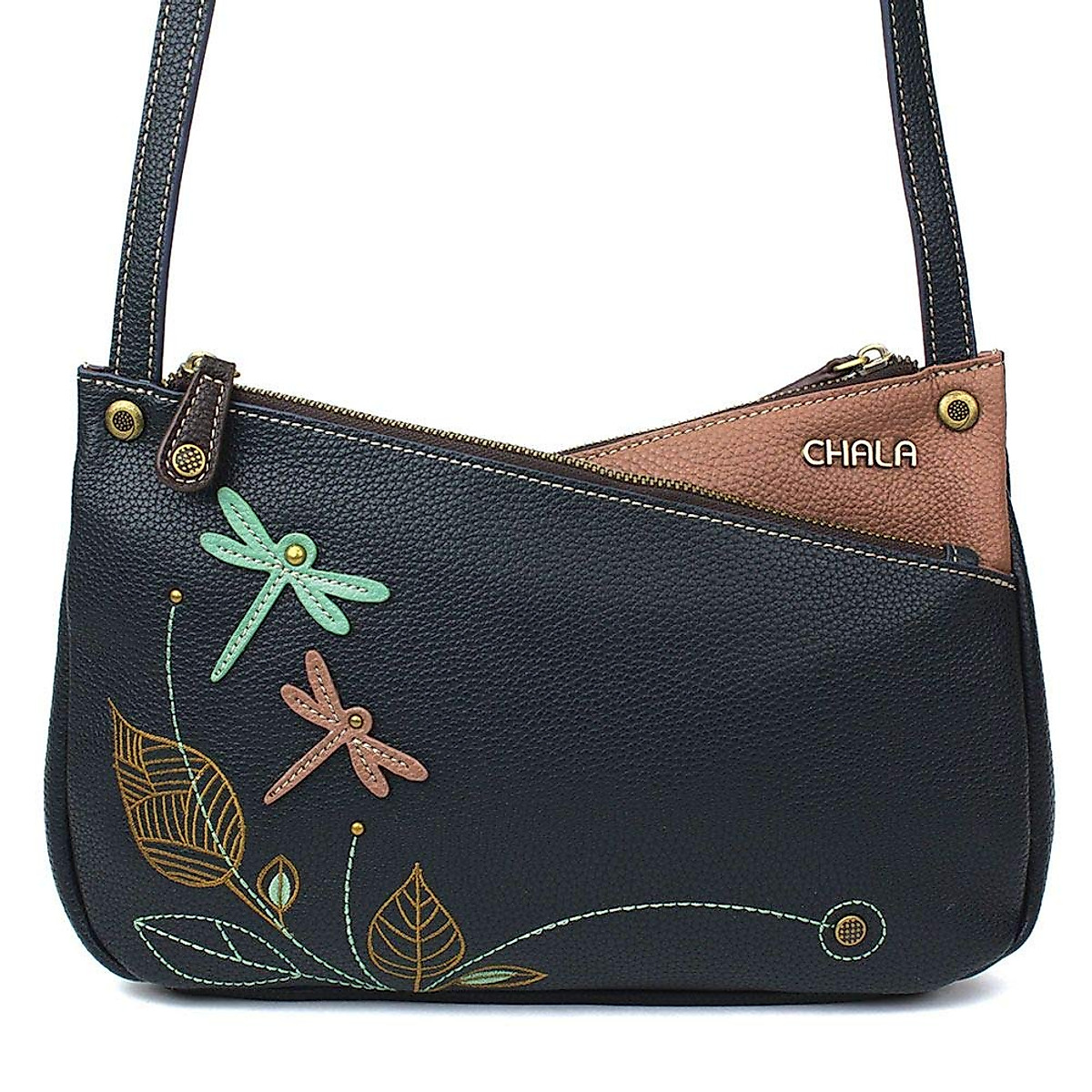 Chala Handbags Dragonfly Criss Cross Crossbody Handbag Purse