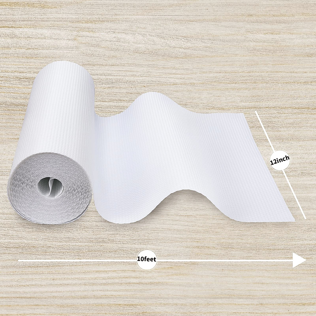 Moretoes Cabinet Liner, Non Adhesive Drawer Liner 17 Inch x 35 Feet, Non Slip Oil-Proof Shelf Liner for Kitchen Cabinets Pantry Under Sink Cupboard Closet Organizer (White)