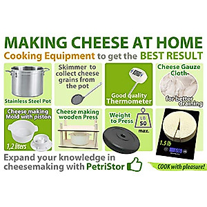 Cheesemaking Kit Cheese Mold Press Strainer Cheese With Follower Piston 1.2 L - Tofu Press Mold Cheese Making Kit Machine – Cheese Set for Press - Paneer Maker - Cheesemaking Suppliest