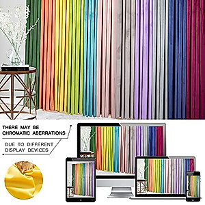 Tony's collection Christmas Yellow Velvet Curtains, Super Soft Room Darkening Insulated Small Window Drapes for Bedroom Living Room Dining Shower Backdrop(34x63 Inch, Yellow, 2 Panels)