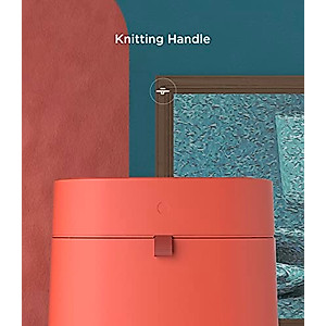 TOWNEW T Air X Orange Self Sealing Trash Can, 3.5 Gallon Automatic Garbage Can with Motion Sensor and Handle, Smart Trash Bin for Living Room Bedroom Kitchen Restroom, Orange