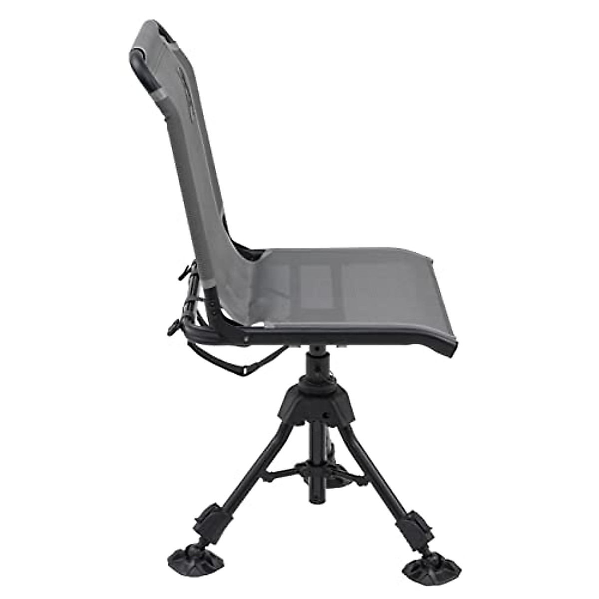 Browning Huntsman Hunting Chair - Durable TechMesh Material Over Steel Frame, with 360-degree Swivel, Adjustable Height, and Independent Leg Adjustment, Black