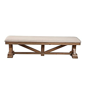 Alpine Furniture Arlo Wood Dining Bench Bench in Natural Brown