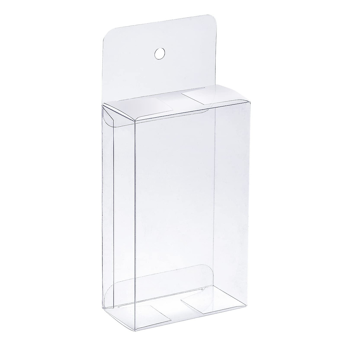 MECCANIXITY Plastic Retail Boxes 1.2"x2.4"x3.9" (30x60x100 mm) Gift Box Protecting Film for Christmas, Wedding, Party Wrapping Clear Pack of 16