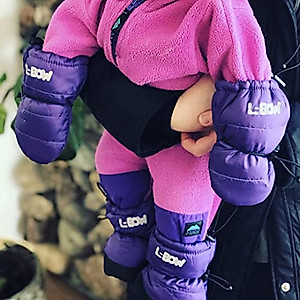 L-Bow Infant Cold Weather Boots + Winter Boots For Baby Boys & Girls + Easy To Slip On With Fleece Lining