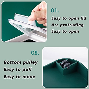 20 lbs Rice Container Storage,Daily Household airtight Rice Container, with Easy Seal Lid & Measuring Cup,Dog Food Storage Container,for Kitchen Soybean Corn,13inch