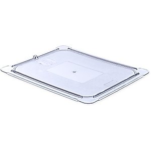 Carlisle FoodService Products 10236U07 StorPlus Half Size Polycarbonate Universal Flat Surface Food Pan Lid, Clear
