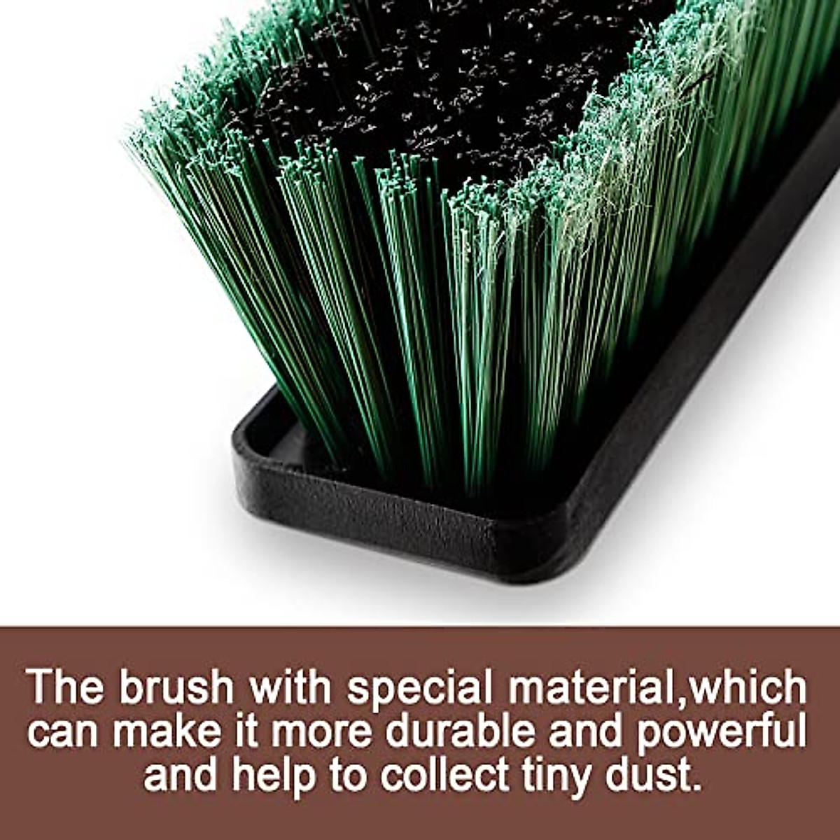 Eyliden 24" Heavy Duty Push Broom, Large Outdoor Stiff Sweeping Brooms with 62" Enhanced Steel Long Handle, Multi-Surface Floor Scrub Brush for Garage Garden Yard Patio Deck (Green, 24inch)