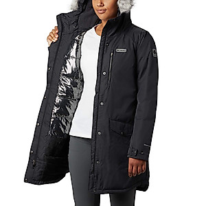 Columbia Women's Suttle Mountain Long Insulated Jacket, Black, XX-Large