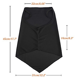 MoKo Scarf Mask Bandana with Ear Loops 3 Pack, Neck Gaiter Balaclava UV Sun Protection Face Mask for Dust Wind Outdoors Motorcycle Cycle Bandana Headband for Women Men - Black