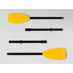 INTEX 59623E 48" Deluxe French Oars: Easy 3 Piece Assembly – Ribbed Blade – Retainer Rings – TUV RL approved – Perfect for Inflatable Boats