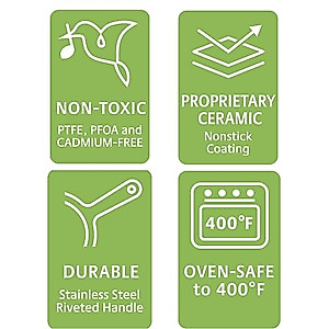 KYOCERA 10" Ceramic Non-Stick PFAS-Free Fry Pan