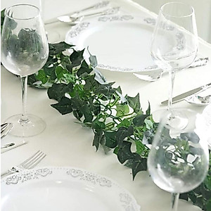 A-DECOR 84 ft-12 Pack Artificial Ivy Garland Hanging Vines for Bedroom Wedding Party Green Decoration Wall Plants Jungle Leaves Faux Backdrop Decorative Leaf Foliage Face Greenery Fake Plant Decor