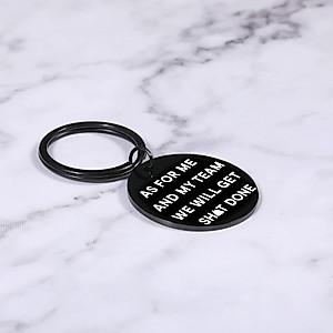 Eulalia Eclogue Keychain for Bosses, Funny Gag Gift, Stainless Steel, Black