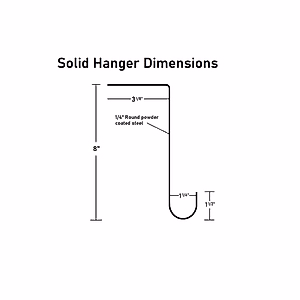Solid White (6 Pack) Alumahangers ® Made in USA. Powder Coated Steel for Non Insulated Solid Patio Cover Hanger - Easy to use and Great for The Heavier Decorating Items! 3"x 8"
