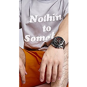 NAVIFORCE Men's Military Digital Watches Analog Quartz Waterproof Watch Sport Multifunctional Leather Wristwatch