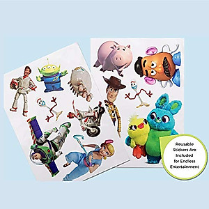 Delta Children Chair Desk with Storage Bin + Design and Store 6 Bin Toy Storage Organizer, Disney/Pixar Toy Story (Bundle)