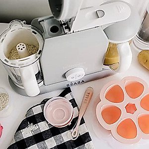 BEABA Babycook Duo 4 in 1 Baby Food Maker, Baby Food Processor, Baby Food Blender Baby Food Steamer, Make Fresh Healthy Baby Food at Home, Large 9.1 Cup Capacity, Cloud