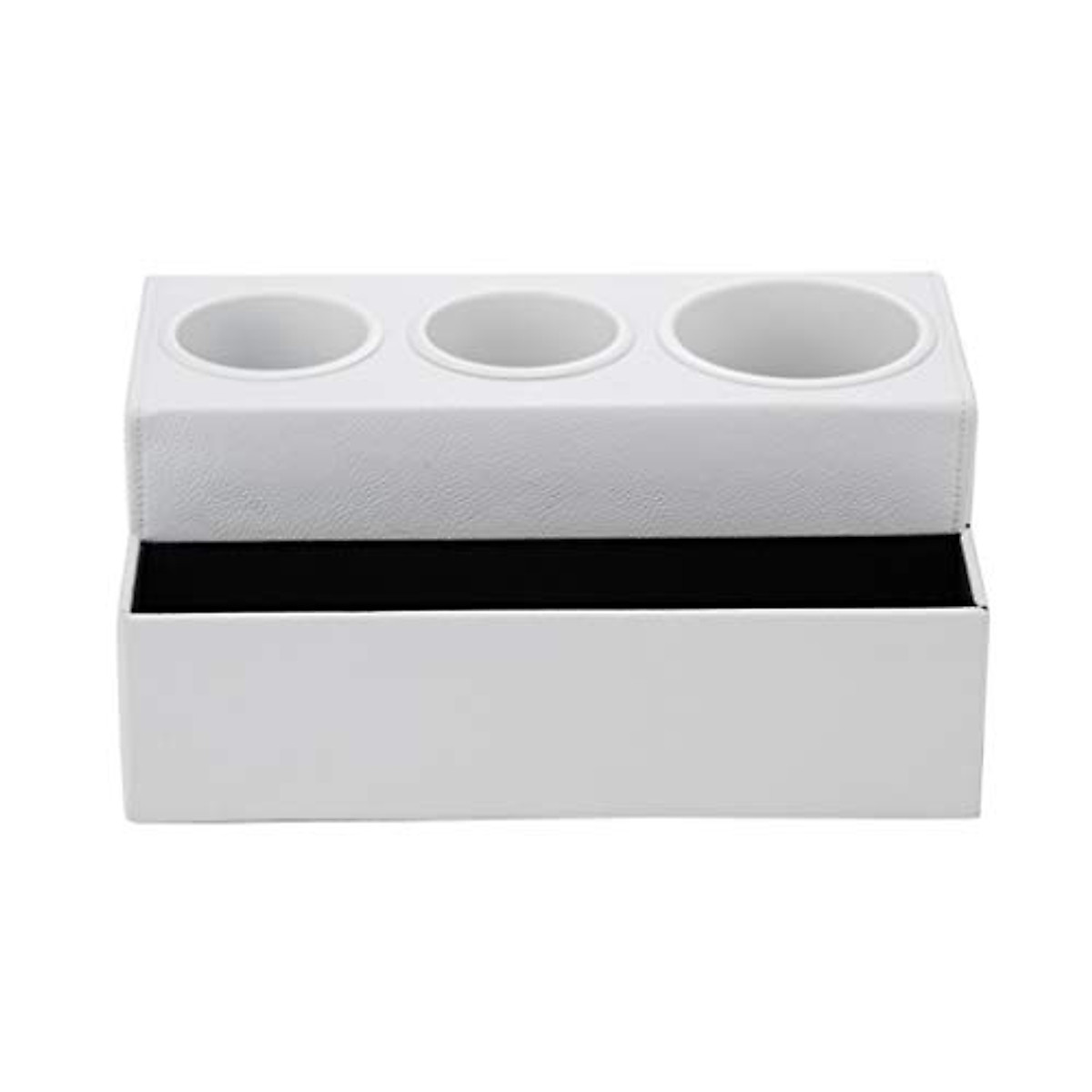 JACKCUBE Design Hair Dryer Holder Hair Styling Product Care Tool Organizer Bath Supplies Accessories Tray Stand Storage Bathroom Vanity Countertop with 3 Holes (White) – :MK154D