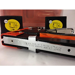 3 Way Stapler Staple Gun Brad Nailer KIT Heavy Duty Upholstery Wood with Case