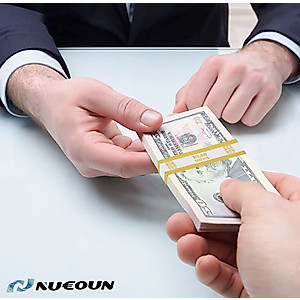 NUCOUN Pack of 400 Currency Band Bundles,Self-Adhesive,Money Bands for Cash,Bills Currency Straps,Organizer Dollar