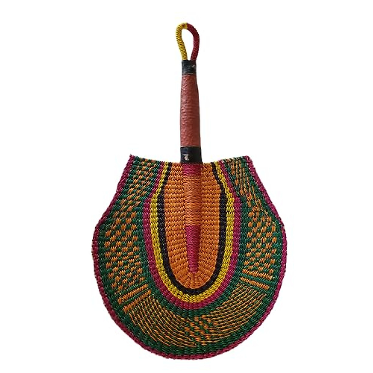 Woven African Handheld Fan, African fan, Church fan, Ankara tv fan, Summer fan, Sports Hand Fan for Men and Women. (M 400)
