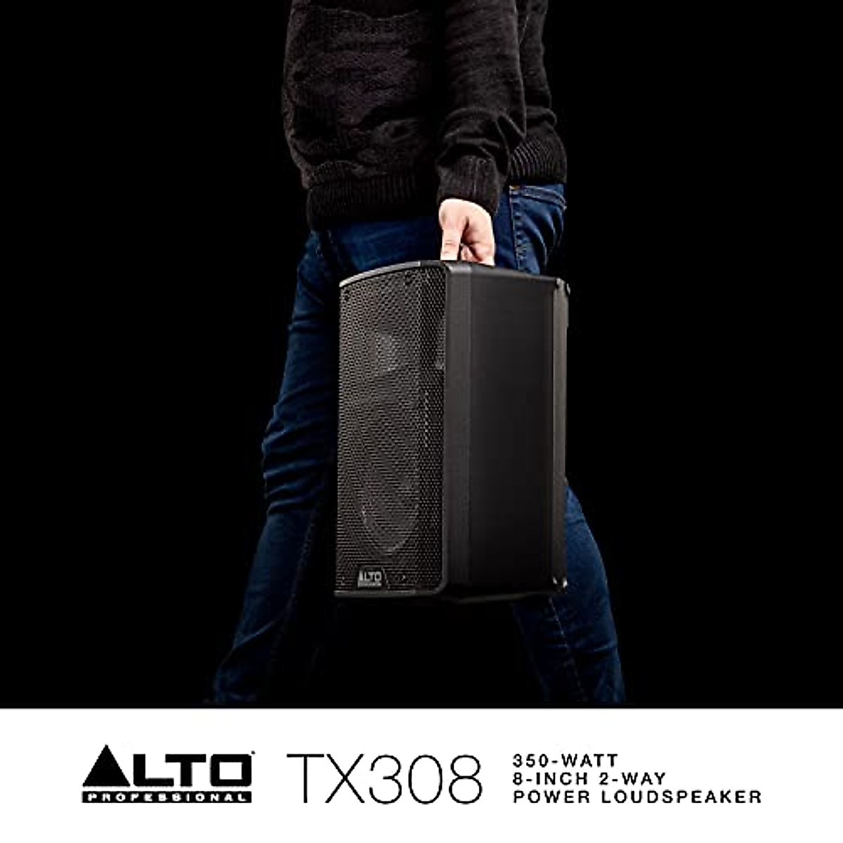 Alto Professional TX308 – 350W Powered DJ Speakers, PA System with 8" Woofer for Mobile DJ and Musicians, Small Venues, Ceremonies and Sports Events