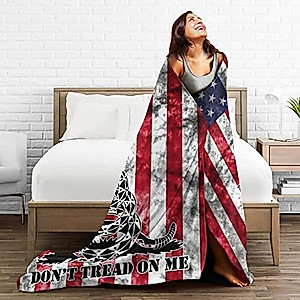 Dont Tread On Me Throw Blanket Cozy Soft Fleece Blanket for Sofa Bed Living Room Couch Chair Or Dorm 50X40