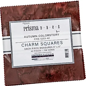 Lunn Studios Artisan Batiks Prisma Dyes Autumn 42 5-inch Squares Pack Robert Kaufman CHS-1233-42, Assorted