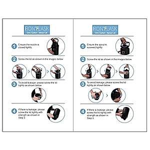 IRON °FLASK Sports Water Bottle - Gallon Series - 2 Lids (Straw and Spout), Leak Proof, Vacuum Insulated Stainless Steel, Double Walled, Thermo Mug, Metal Canteen Jug Growler - Dark Rainbow, 128 Oz