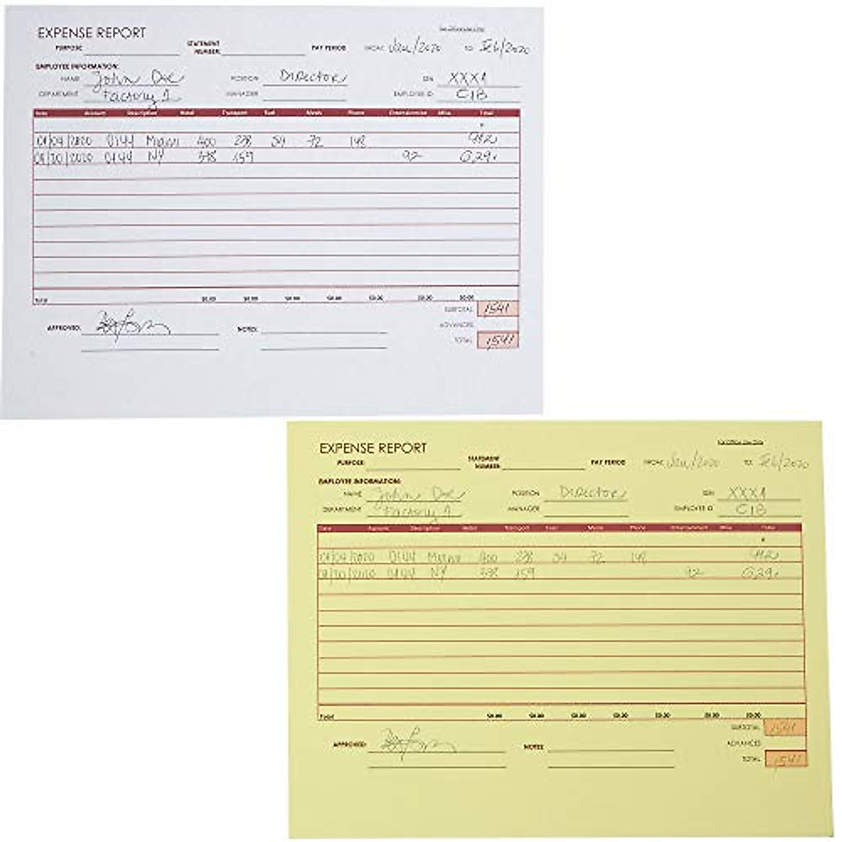 Limited Papers(TM) Paper, Carbonless Sheets, Superior, Pre Collated, Multi Part, Bond Finish. (2 Part Reverse, 8.5 x 11 Inch, Canary/White (5887), 1 Ream)