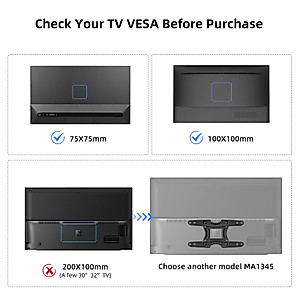 Suptek TV Wall Mount Swivel Tilt Rotation Full Motion Adjustable Articulating for Most 15- 32 inch LED, LCD Monitor Wall Mount VESA 75,100 (MA2720)